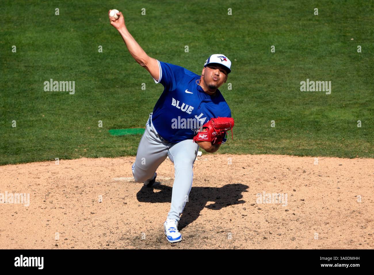 Toronto Blue Jays pitcher Lazaro Estrada throws against the Detroit ...
