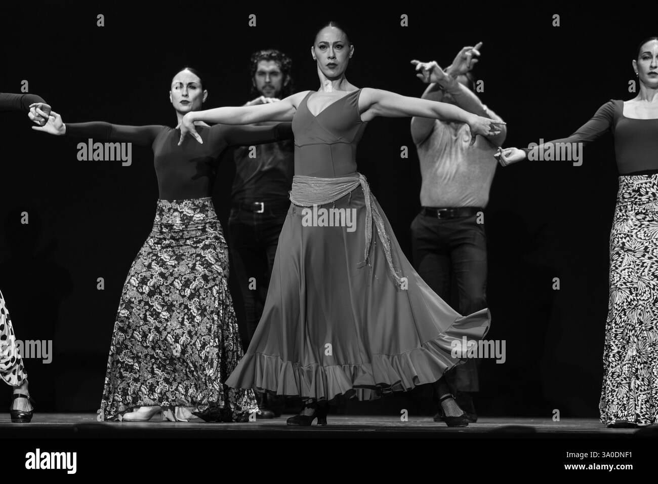 Flamenco ballet dancers during a performance of Bizet's CARMEN on the ...