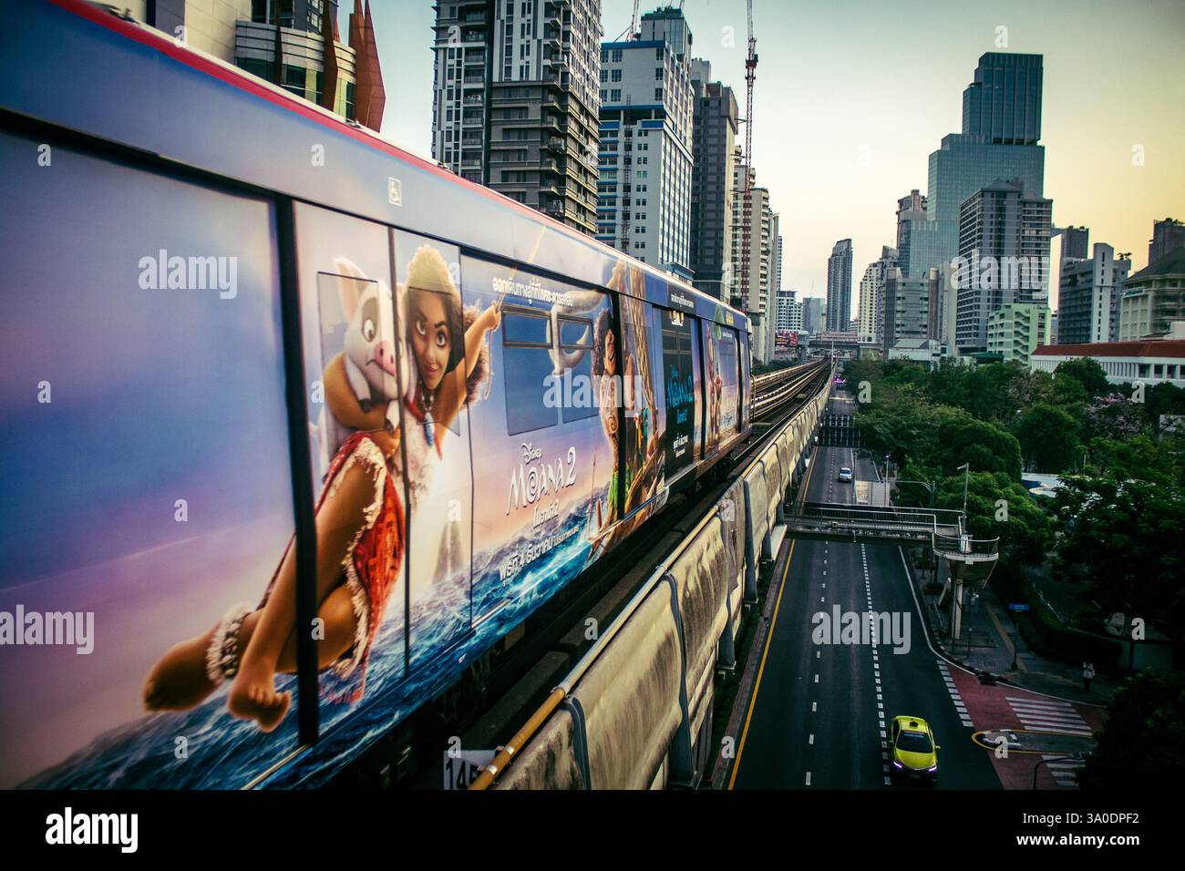 Bangkok, Thailand, March 02, 2025 The BTS Skytrain is a rapid transit ...