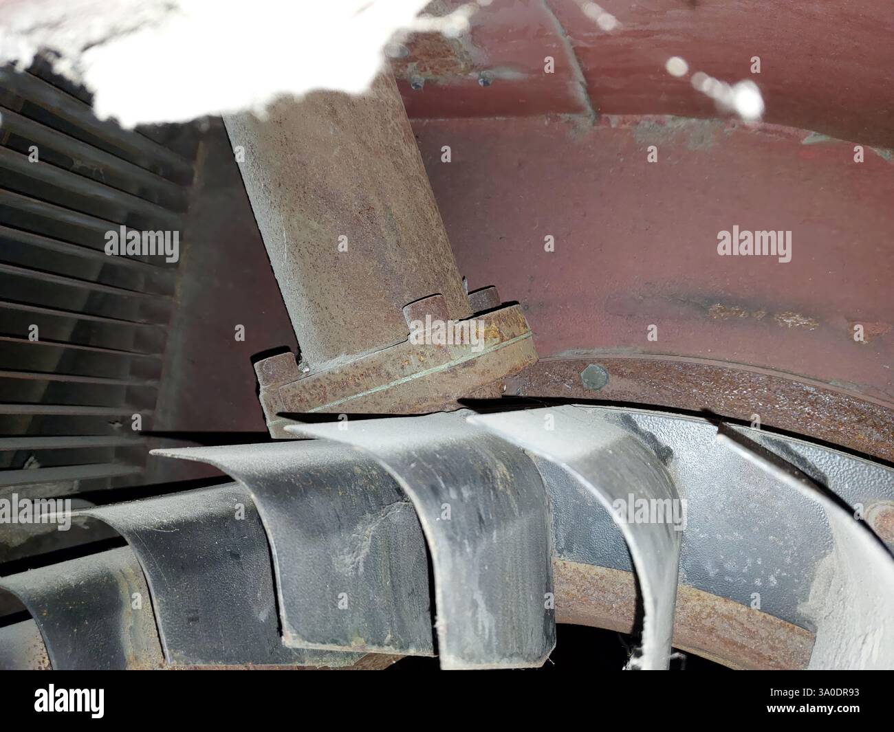 Close-up focus on the essential parts of a gas burner, highlighting the ...