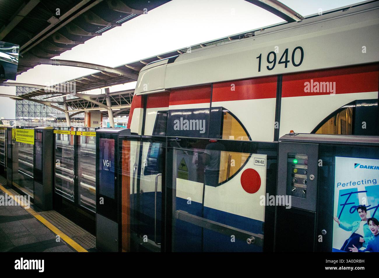 Bangkok, Thailand, March 02, 2025 The BTS Skytrain is a rapid transit ...