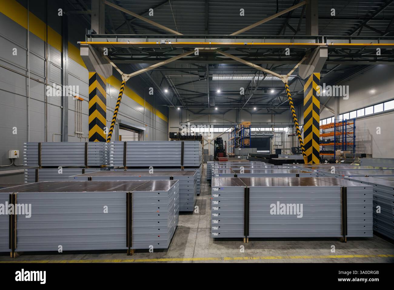 Packages of construction formwork. Construction materials stacked in ...