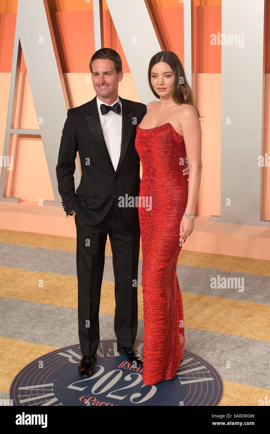 Los Angeles, USA. 02nd Mar, 2025. Los Angeles, CA. 02MAR2025: Miranda Kerr & Evan Spiegel at the ...