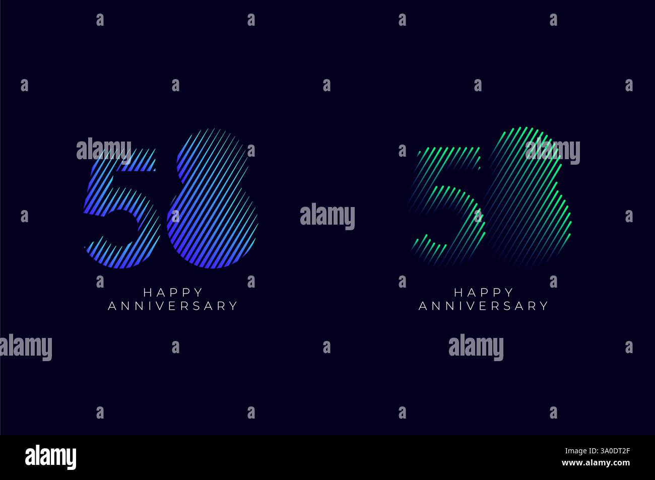 Dioagonal Line Stripes Speed Gradient Colorful 58th, 58th Happy ...