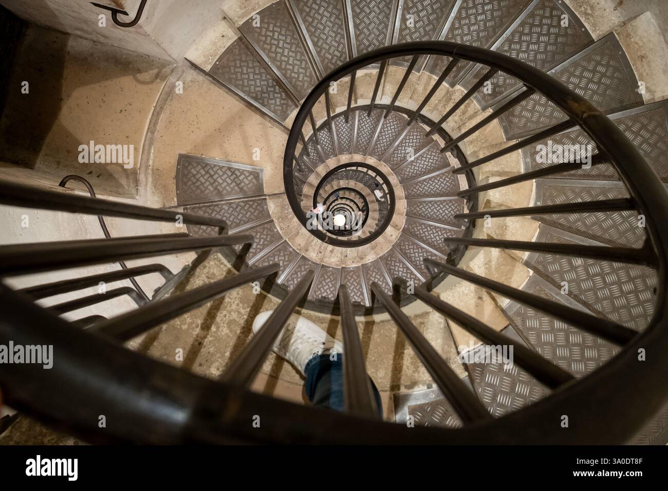 The interior stairs of the Arc de Triomphe in Paris - 1 - Paris, France ...