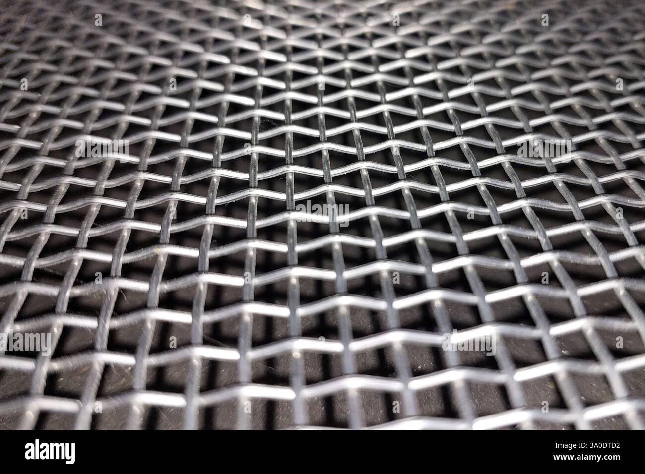 Close-up view reveals the intricate weaving of stainless steel mesh ...