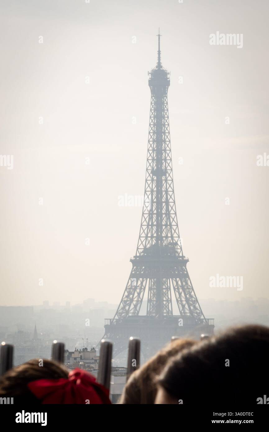 The Eiffel Tower in the Parisian morning mist from the top of the Arc de Triomphe - 23 - Paris ...