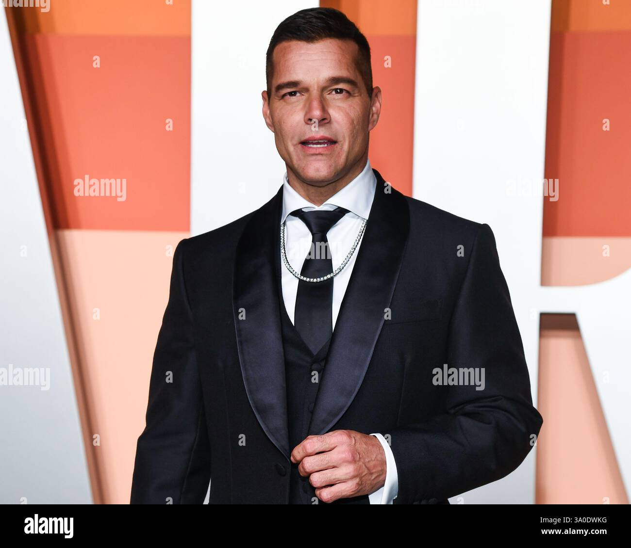 USA. 02nd Mar, 2025. Ricky Martin walking on the red carpet at the 2025 ...