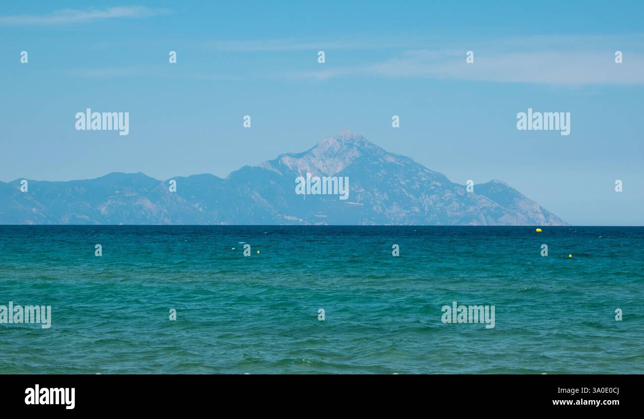 famous tourist place Toroni in Sithonia, Greece.. beautiful blue sea ...