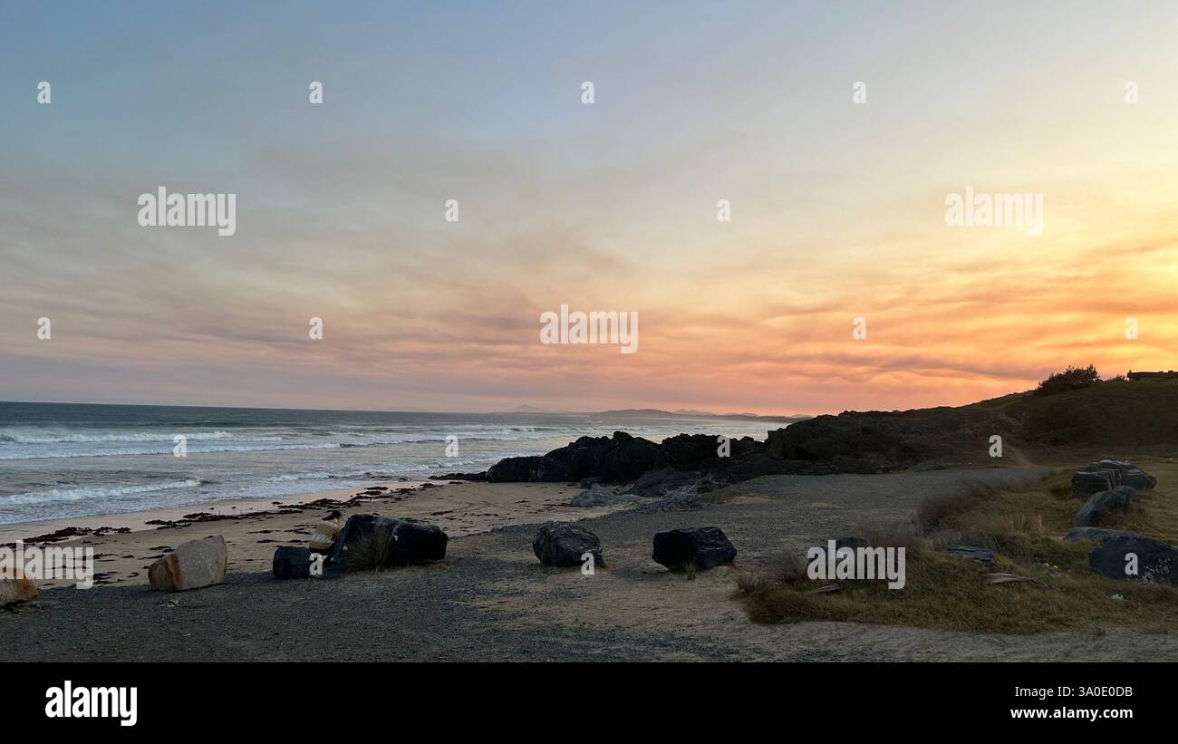 sunset at coffs harbour Stock Photo - Alamy