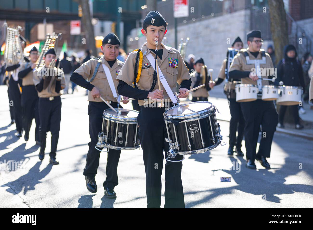 Queens, USA. 02nd Mar, 2025. Participants perform in the 2025 St.Pat's ...
