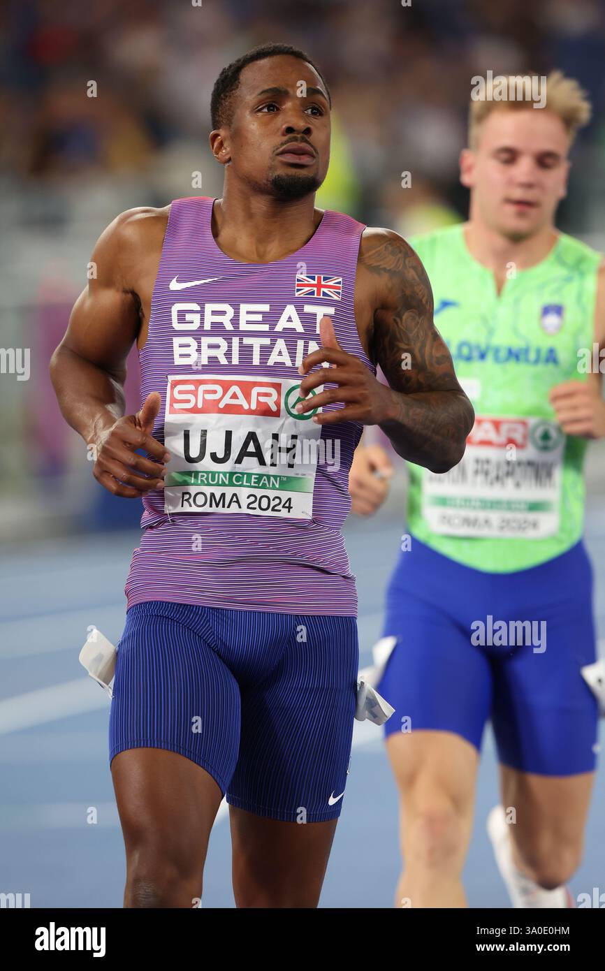 (CJ ) Chijindu UJAH in the 100m in the European Athletic Championship ...
