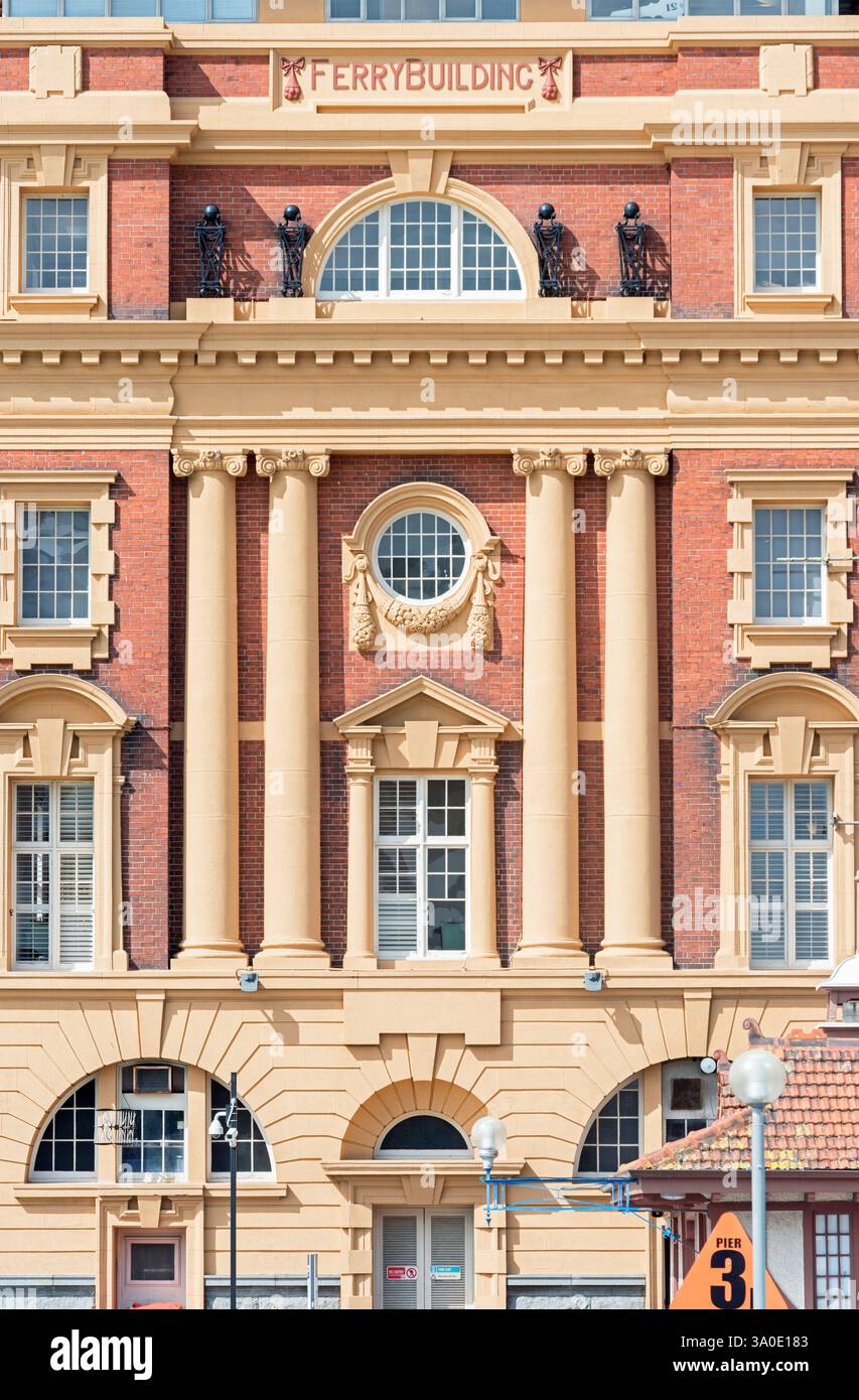 Auckland Ferry Terminal building facade, Auckland, North Island, New ...
