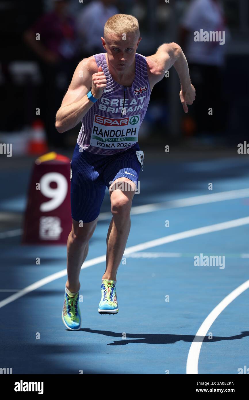 Thomas RANDOLPH in the 800m Heats at the European Athletic Championship ...