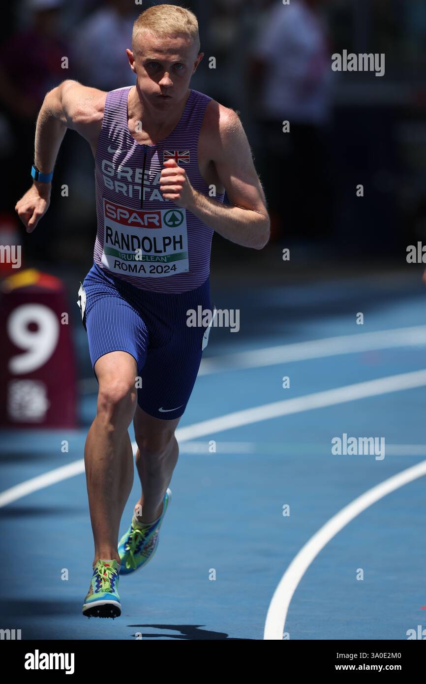 Thomas RANDOLPH in the 800m Heats at the European Athletic Championship ...