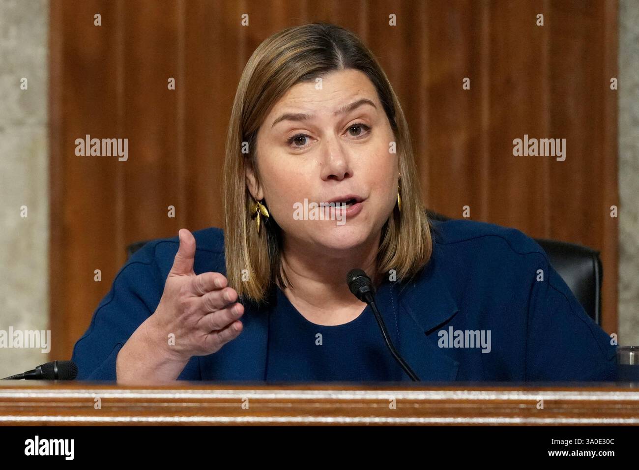 FILE - Sen. Elissa Slotkin, D-Mich., speaks during a hearing at the ...