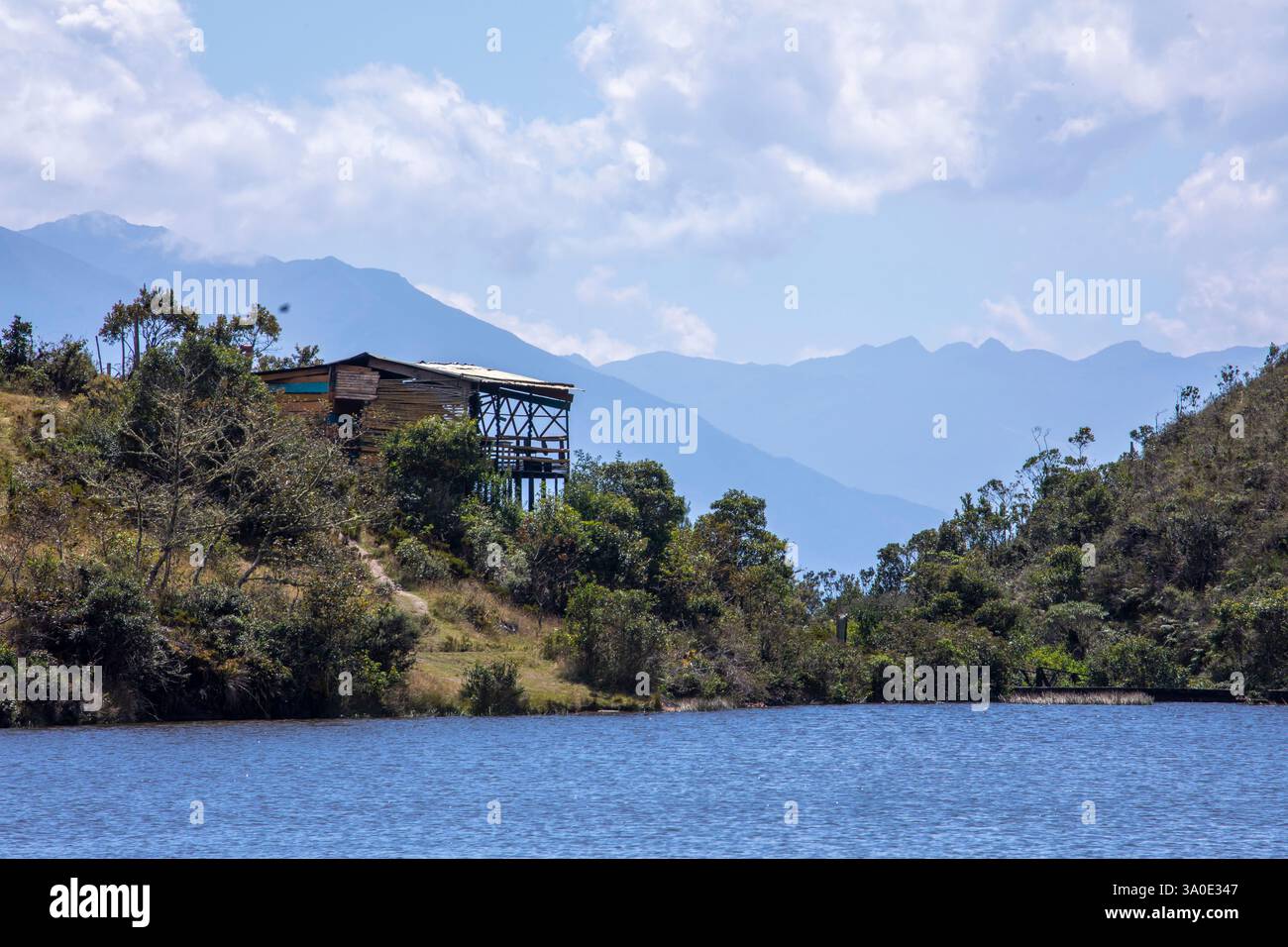 The Laguna de Cácota or Laguna del Cacique is surrounded by lush ...