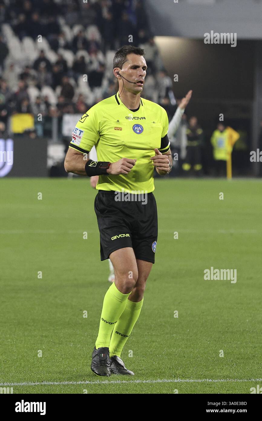 Turin, Italy. 03rd Mar, 2025. the Referee Matteo Marchetti during ...