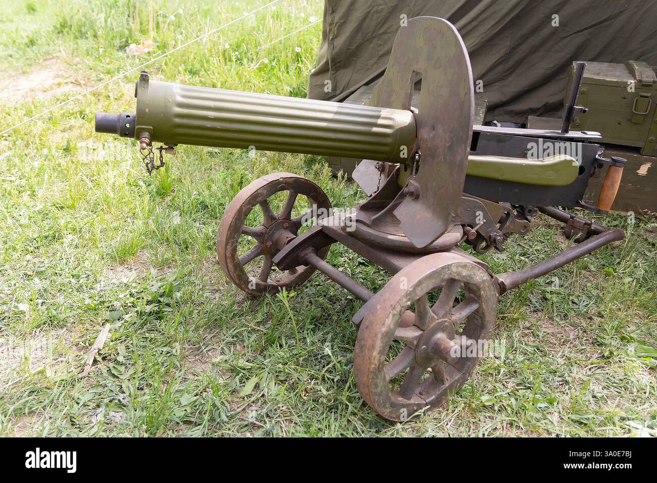 Maxim machine gun of of the Second World War Stock Photo - Alamy