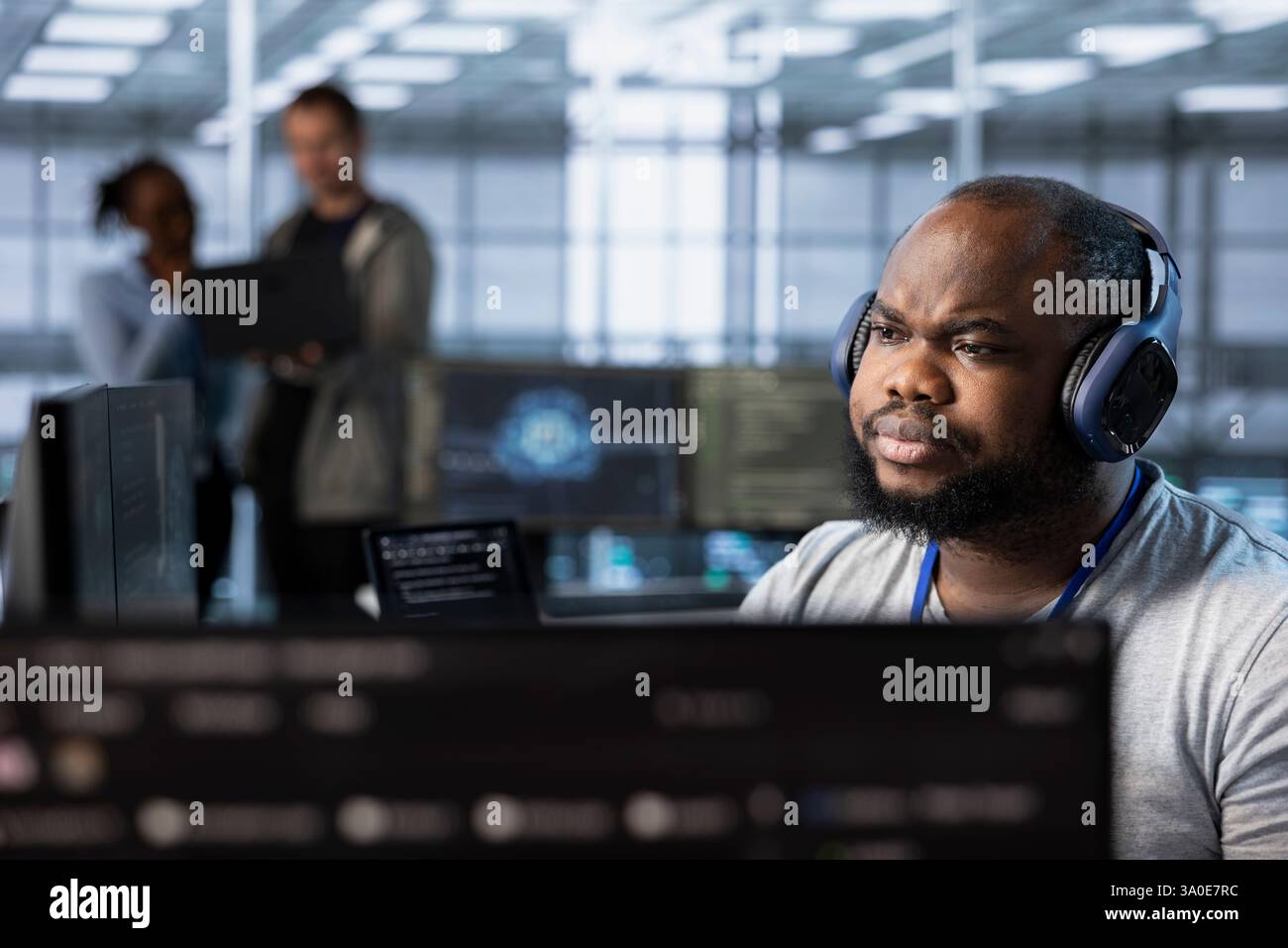 Admin in server hub listening music and ensuring compliance with ...