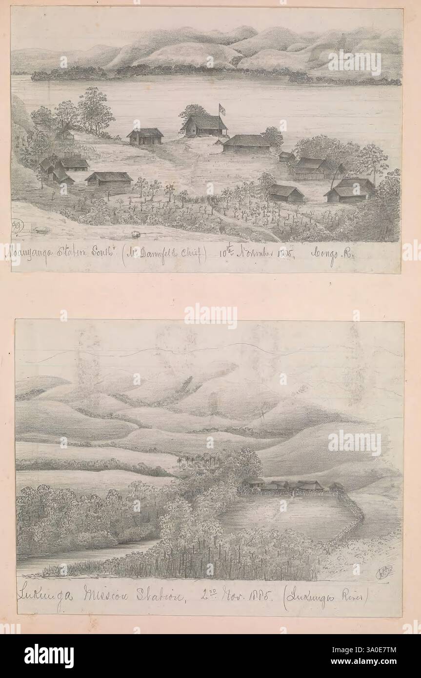 Cluster of traditional huts nestled hi-res stock photography and images ...