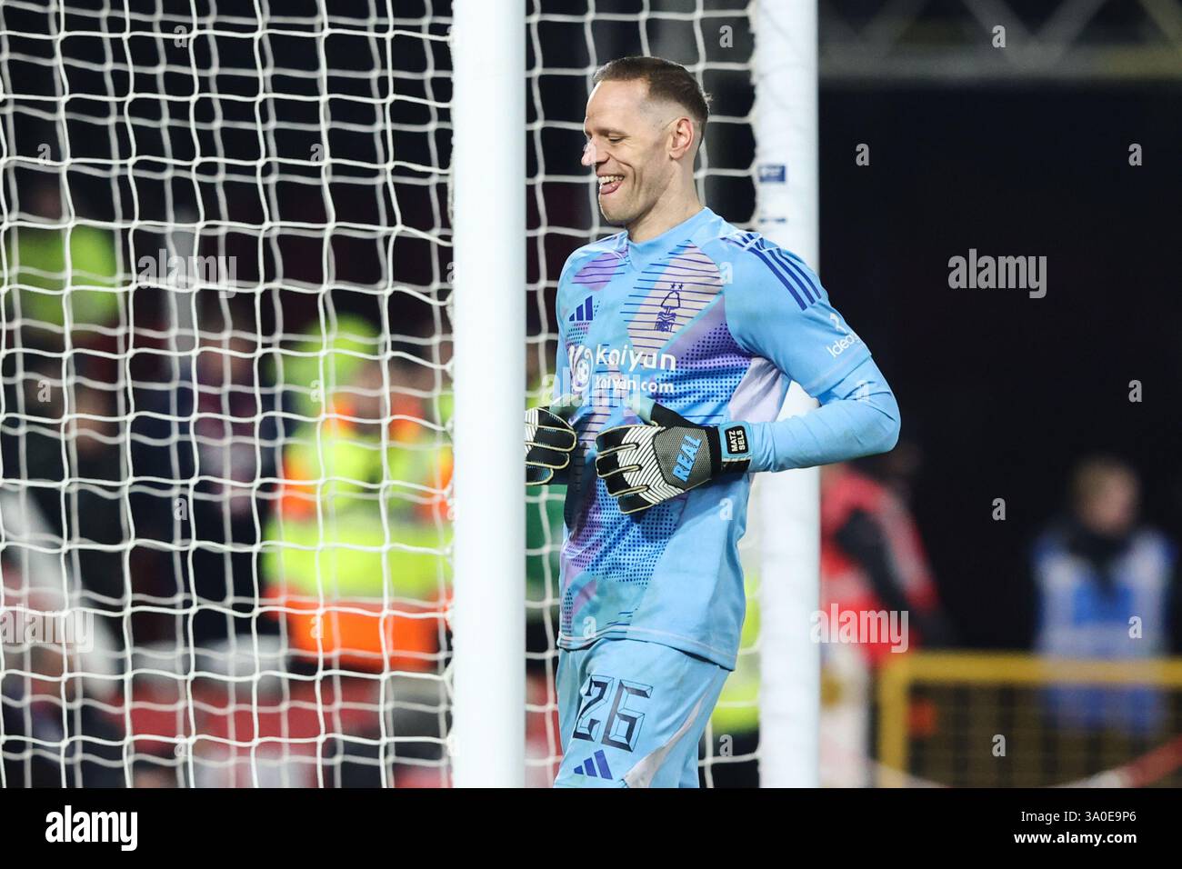 Nottingham, UK. 03rd Mar, 2025. Matz Sels of Nottingham Forest reacts ...