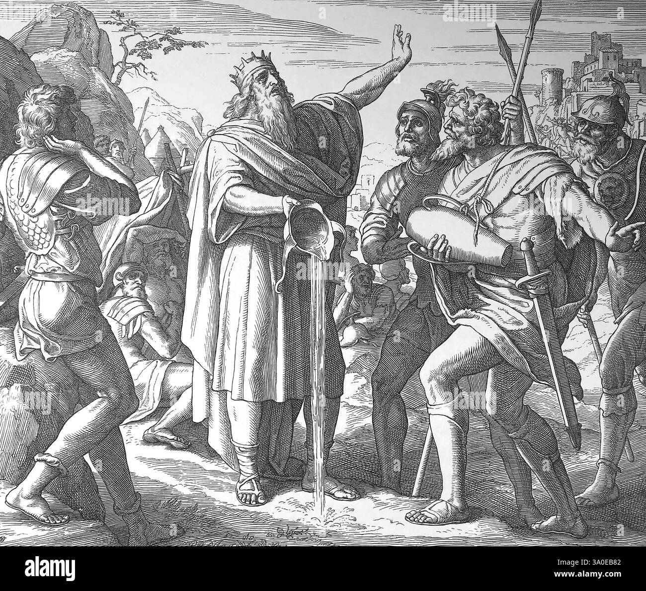 Old Testament. David's Heroes. Illustration by J. Schnorr von ...