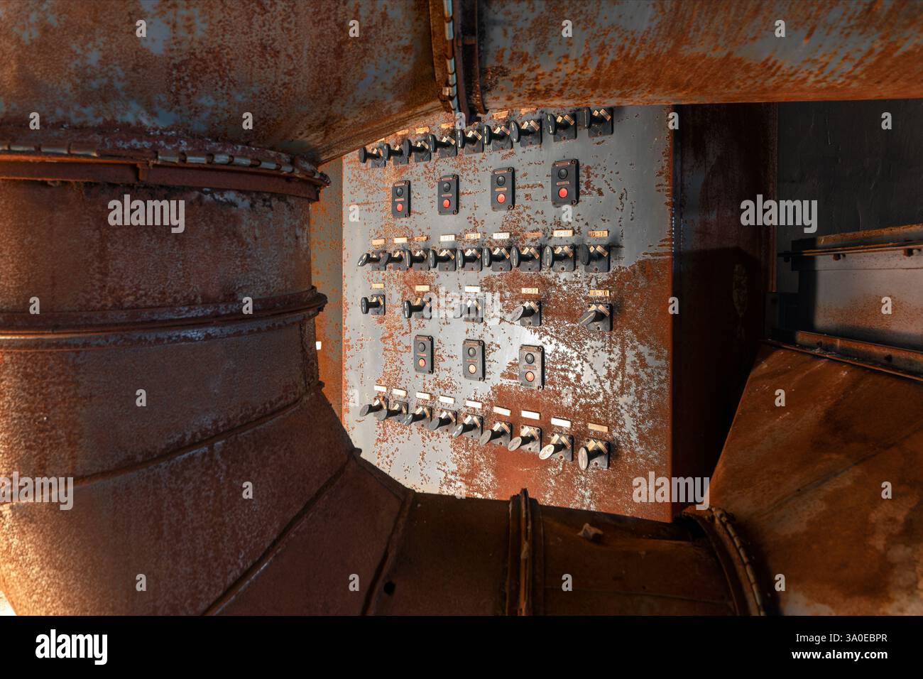 Rusty Industrial Ventilation Control Panel. High quality photo Stock ...