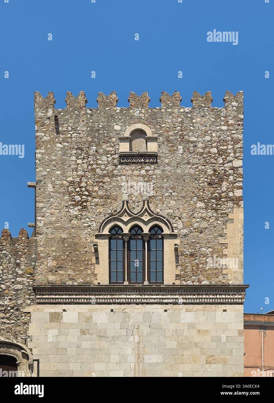 Taormina, Sicily, Italy - July 5, 2024: Historic downtown. Palazzo ...