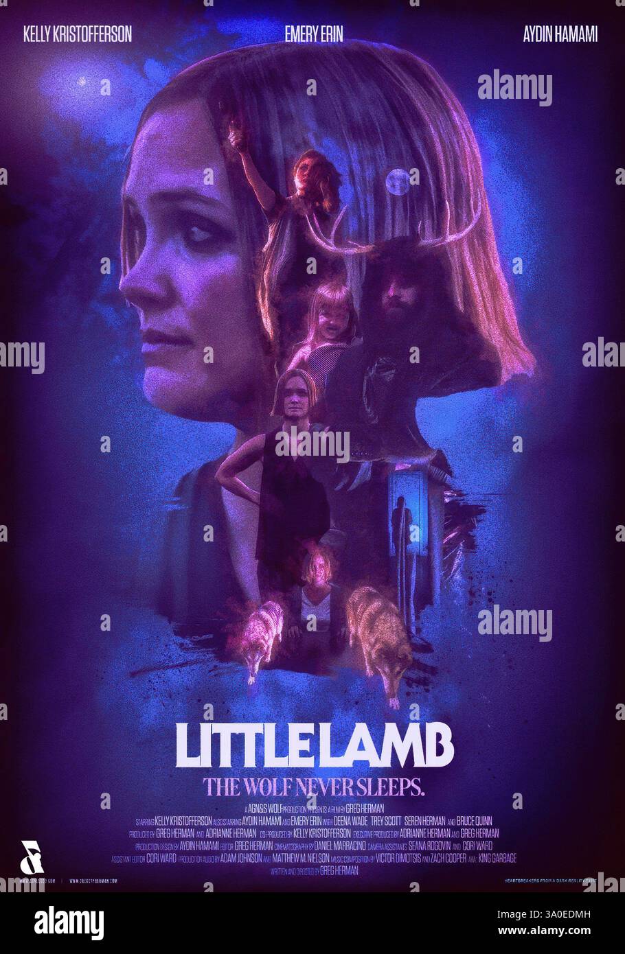 LITTLE LAMB, poster, Kelly Kristofferson (large face, and black dress ...