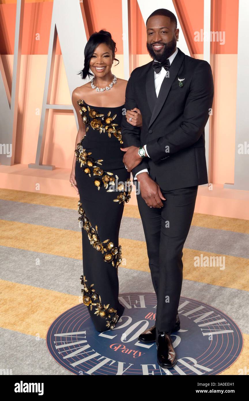 Gabrielle Union mit Ehemann Dwayne Wade bei der Vanity Fair Oscar Party ...
