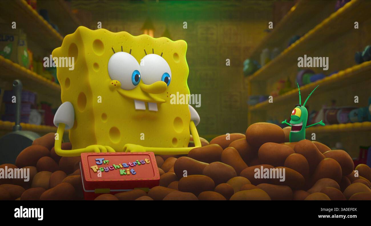 PLANKTON: THE MOVIE, from left: SpongeBob (voice: Tom Kenny), Plankton ...