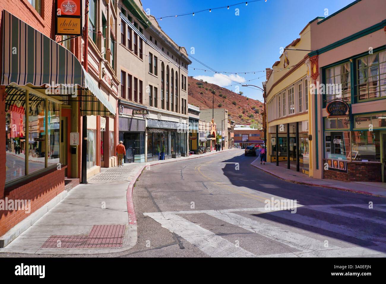 Discovering Downtown Bisbee, Arizona, USA with unique shops and art galleries Stock Photo - Alamy