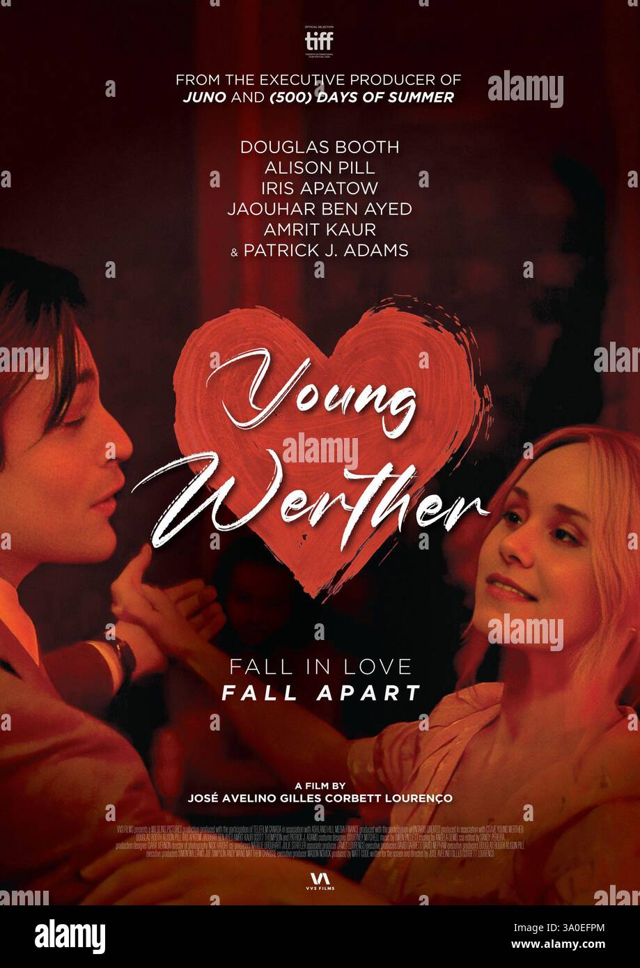 YOUNG WERTHER, Canadian poster, from left: Douglas Booth, Alison Pill ...