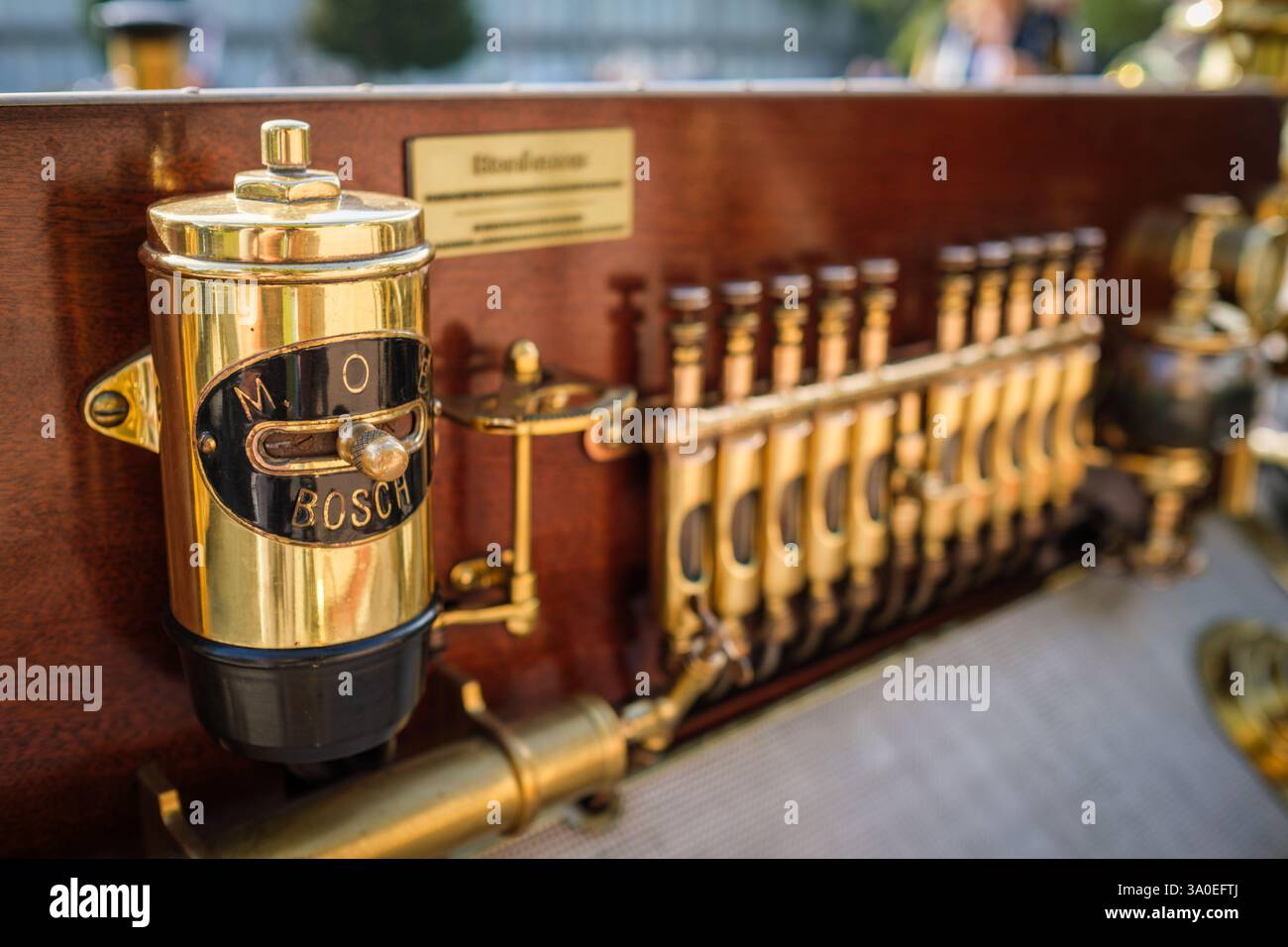 Mercedes Simplex vintage classic retro car vehicle control panel close ...