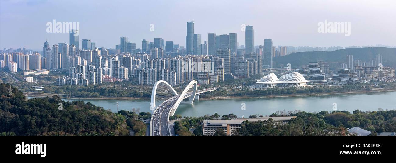 NANNING, CHINA - FEBRUARY 28, 2025 - Aerial photo shows the Wuxiang New ...