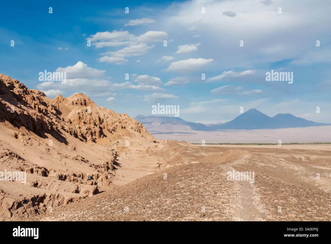 Moon valley famous desert landscape in Chile. Atacama desert tourist ...