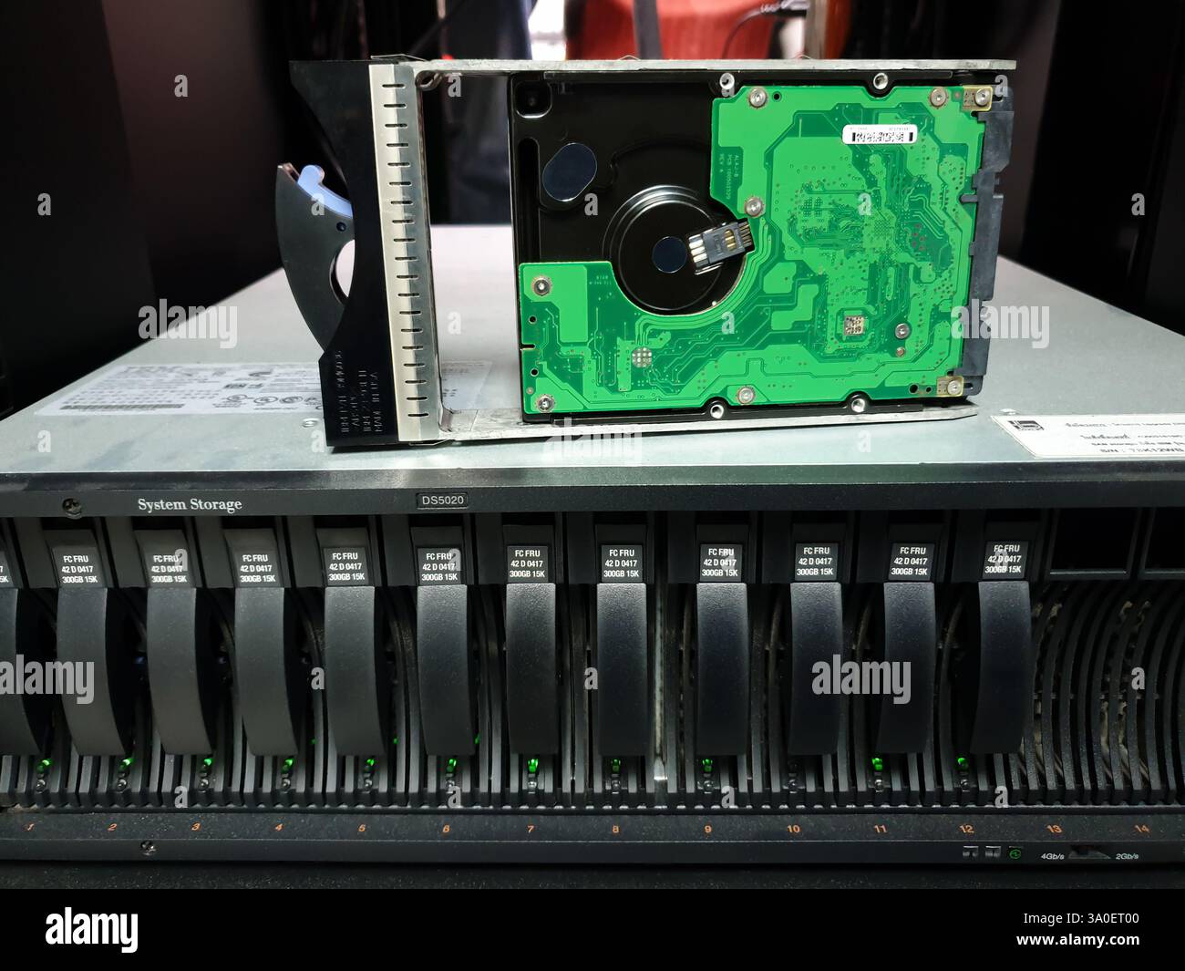 Bangkok, Thailand - August 18, 2021 : Installing hard disk raid storage ...