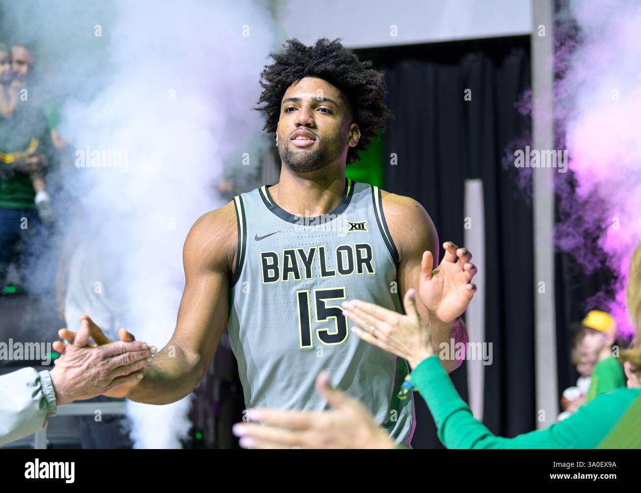 Waco, Texas, USA. 1st Mar, 2025. Baylor Bears forward Norchad Omier (15 ...