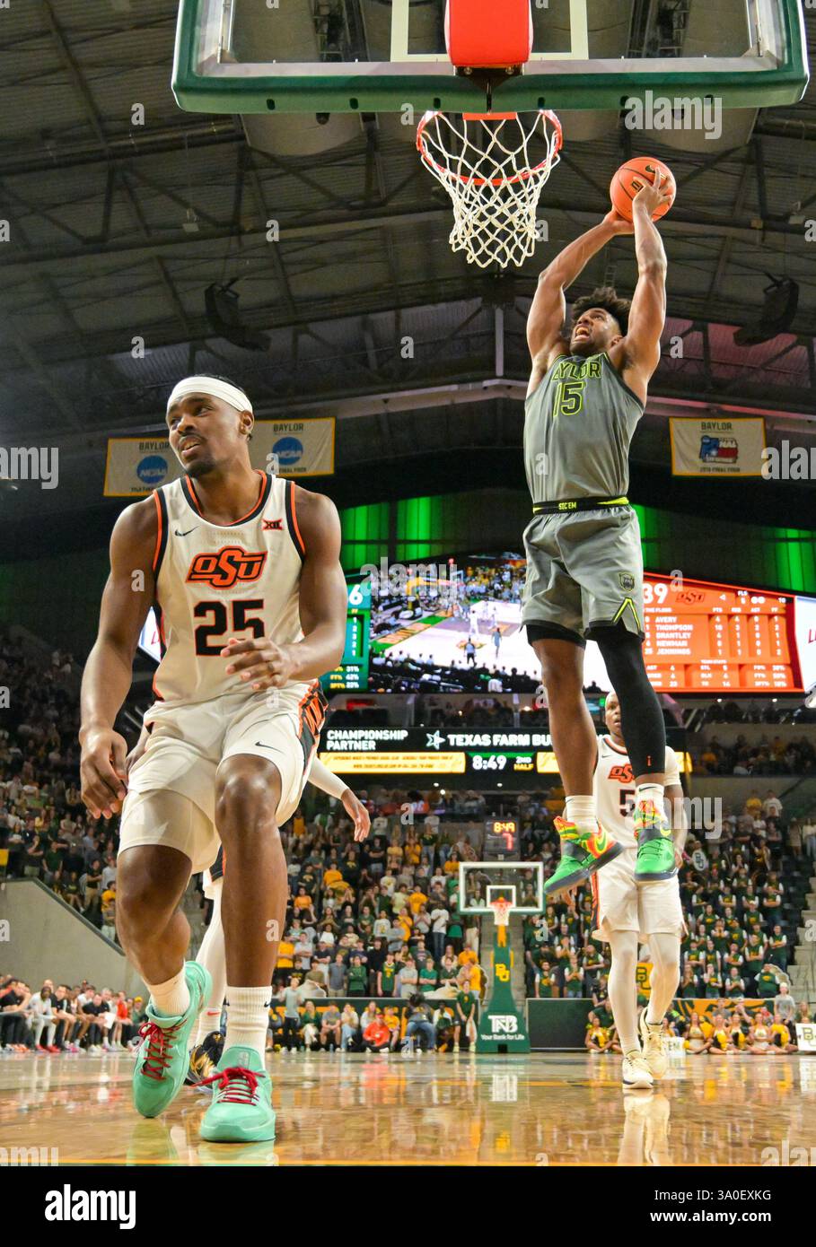 March 1, 2025: Baylor Bears forward Norchad Omier (15) dunks the ball ...