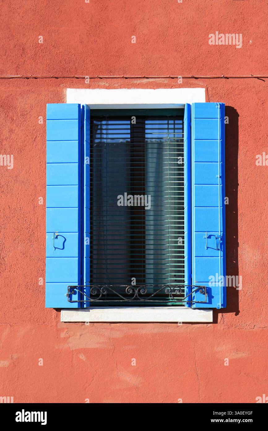 Typical renaissance window in Burano. Venice, Italy Stock Photo - Alamy