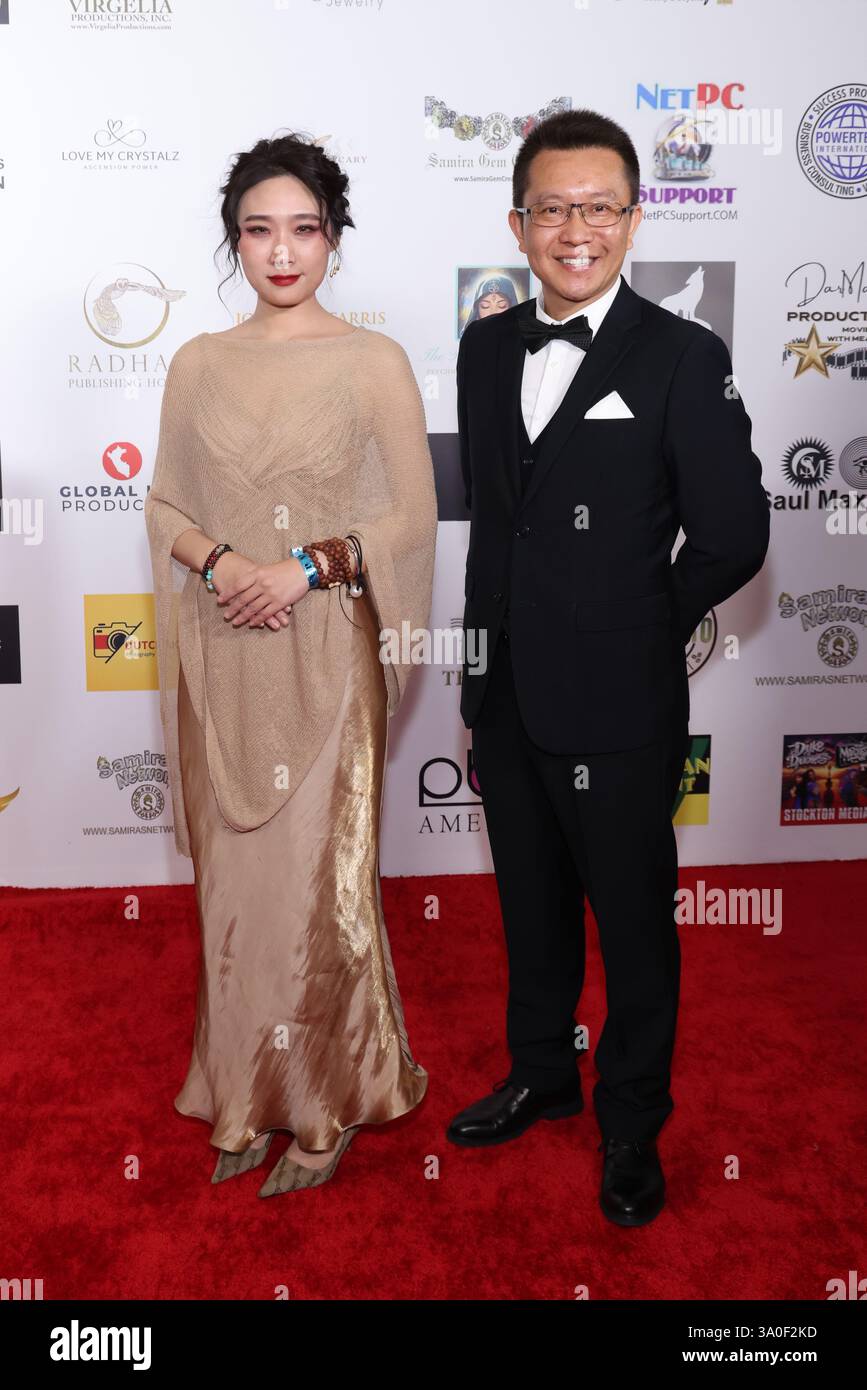 Universal City, California, USA. 2nd March 2025. Artist Wenkang Xue and artist Tian Chen ...