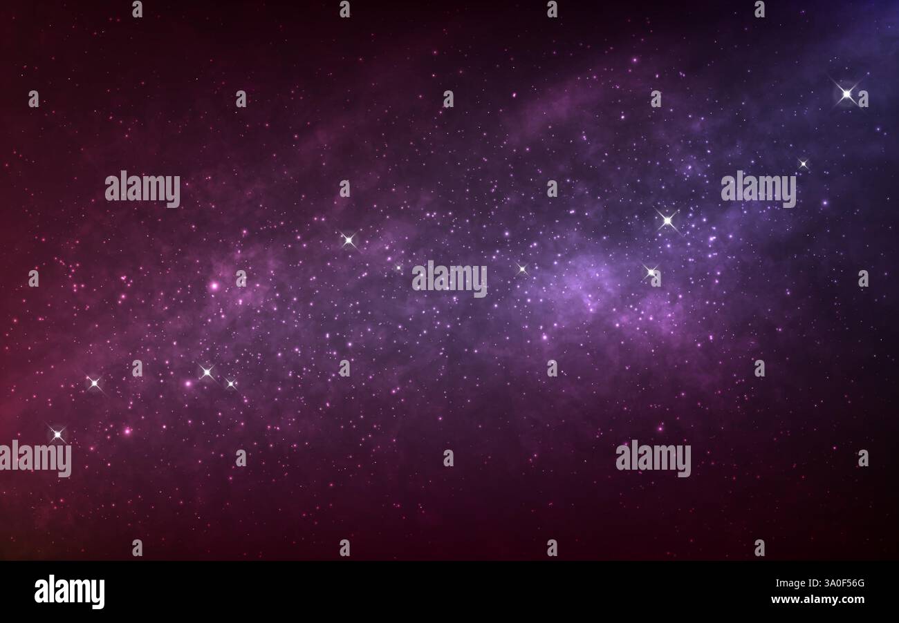 Space background. Realistic dark cosmos. Distant color nebulae. Deep ...