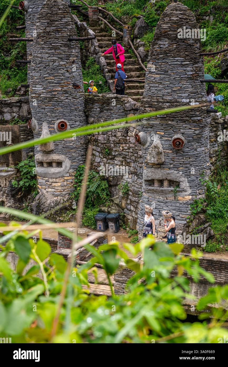 GUIZHOU, GUIYANG, CHINA, 16 AUGUST, 2022: A Chinese artist has built a ...