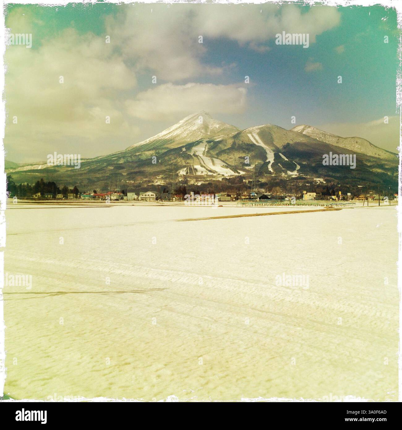 Photo shows Mt Bandai near Aizuwakamatsu City, Fukushima Prefecture ...