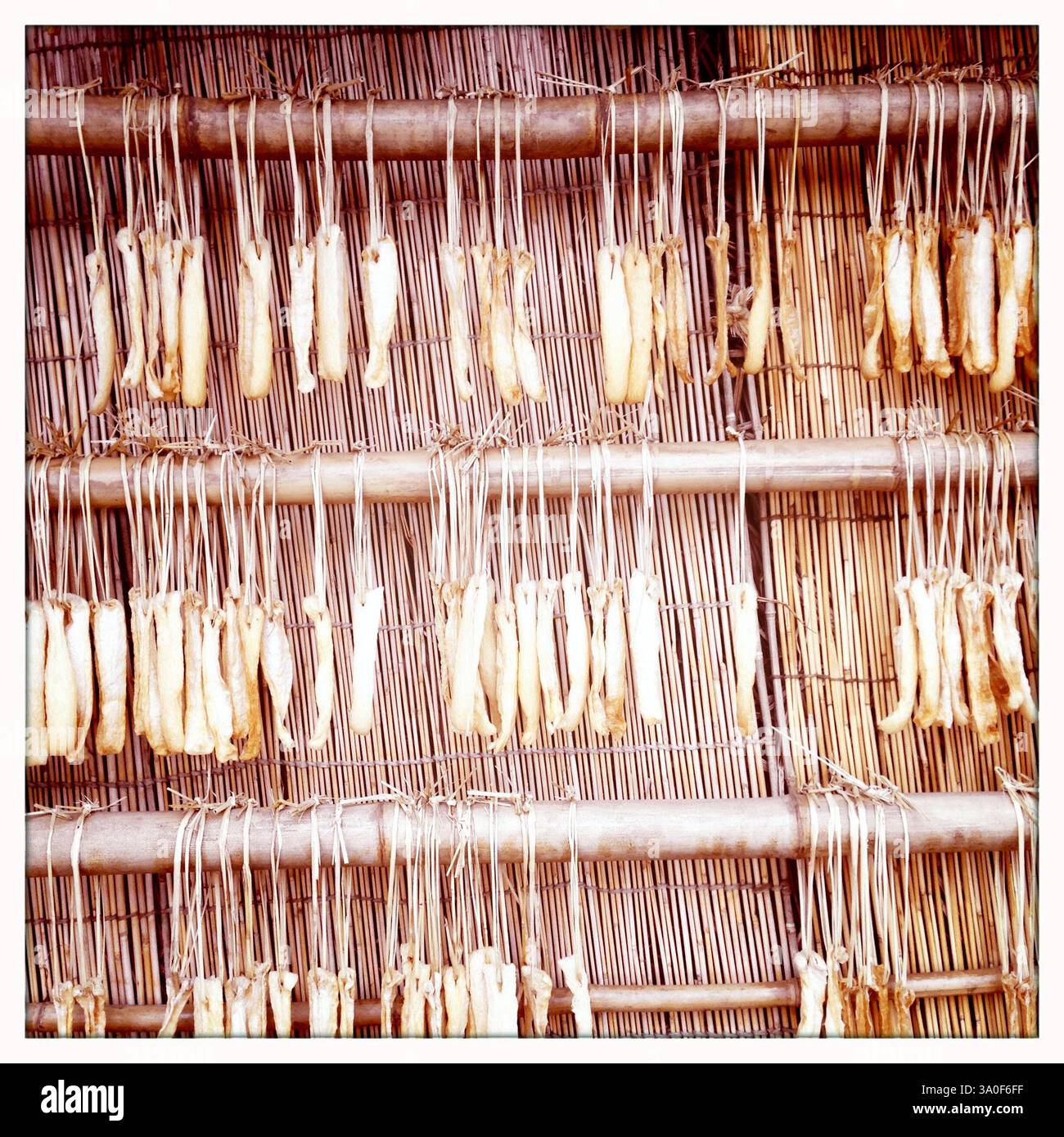 Photo shows the old post town known as Ouchijuku in the Aizu region of ...