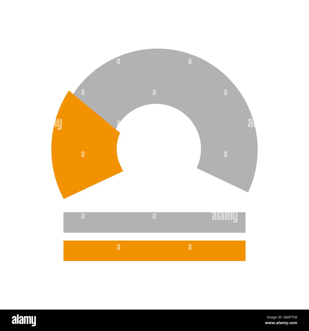 Segment chart icon. Circular data visualization. Abstract infographic ...