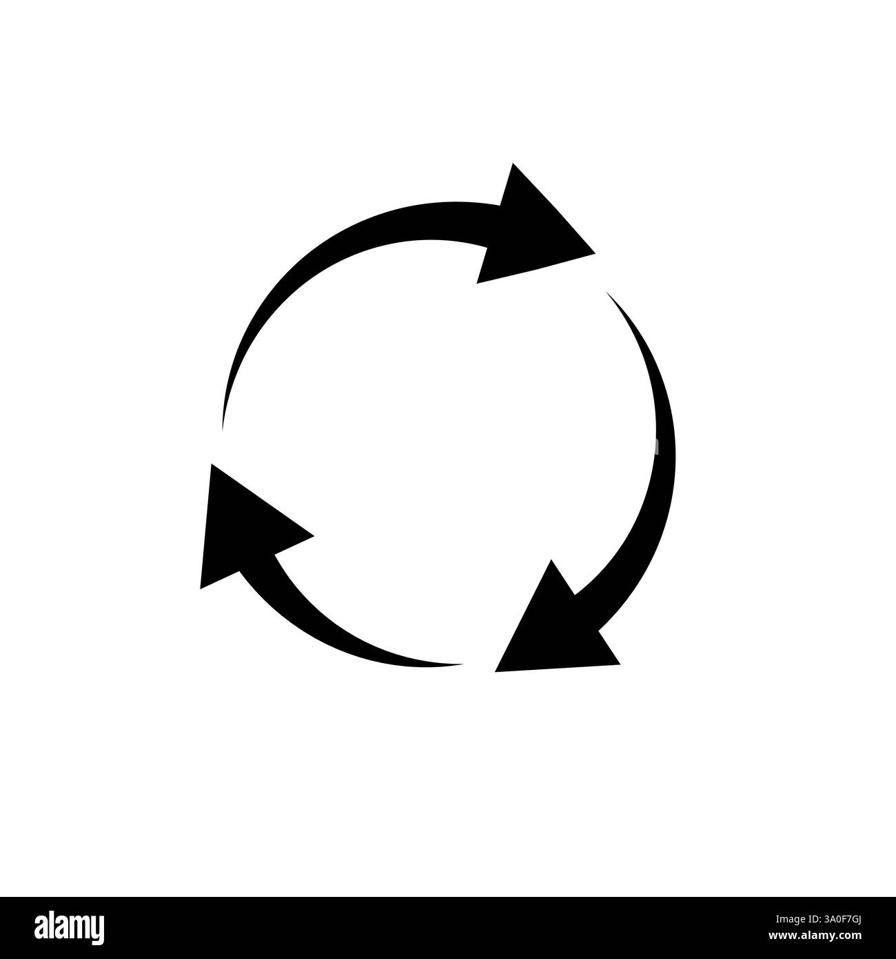 Circular process icon. Three arrow rotation. Cycle motion symbol ...