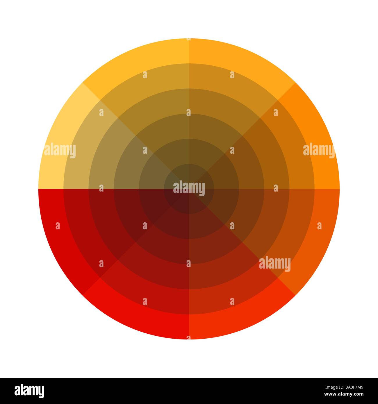 Warm color wheel. Red orange palette. Artistic spectrum. Vector ...