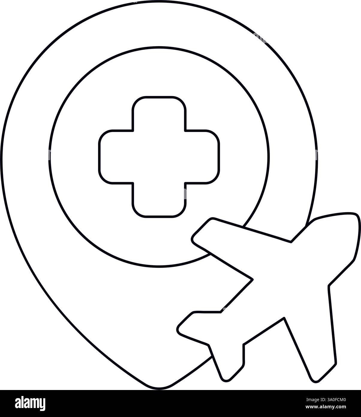 Medical Tourism Airplane Destination Stock Vector Image & Art - Alamy